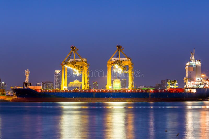 Shipping Working Loading Containers Stock Photo - Image of shipyard ...
