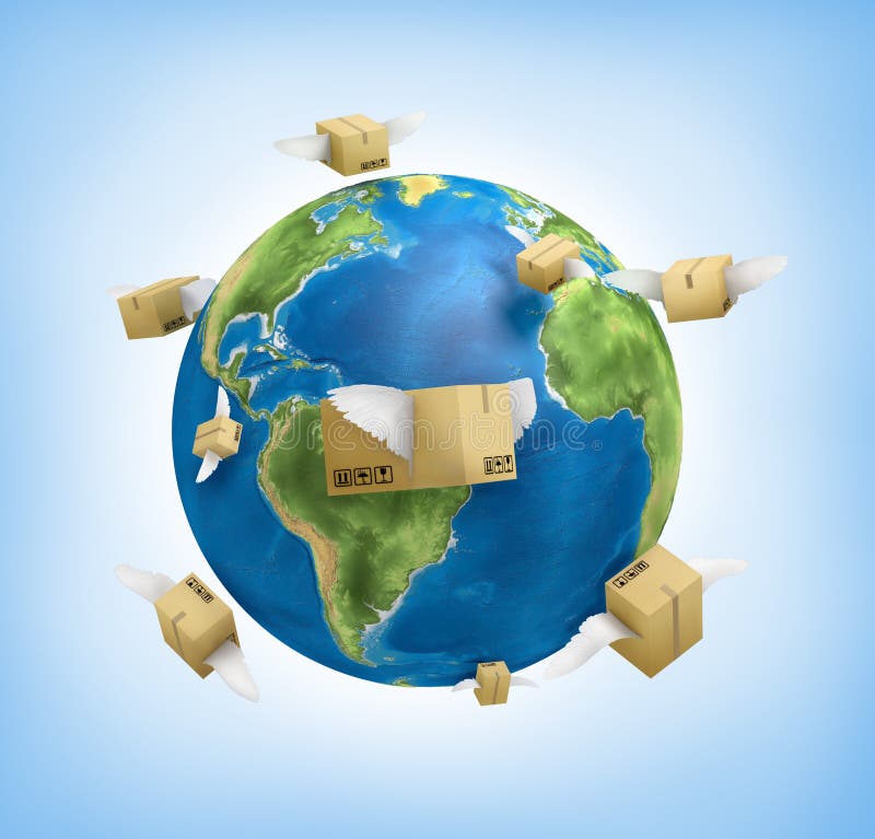 Shipping worldwide stock illustration. Illustration of stack - 54975705