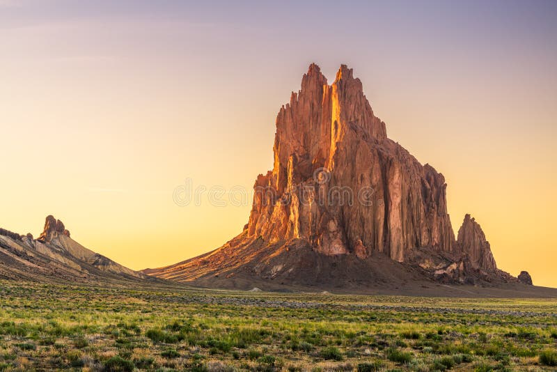 Shiprock, New Mexico, USA At The Shiprock Stock Photo - Image of hills ...