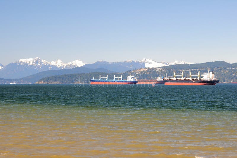 Ships Anchoring Sea Inlet Stock Photos - Free & Royalty-Free Stock ...