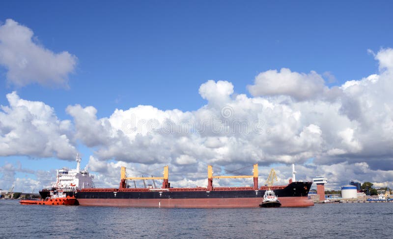 Ships in the Baltic Sea Port Klaipeda Stock Photo - Image of ship ...
