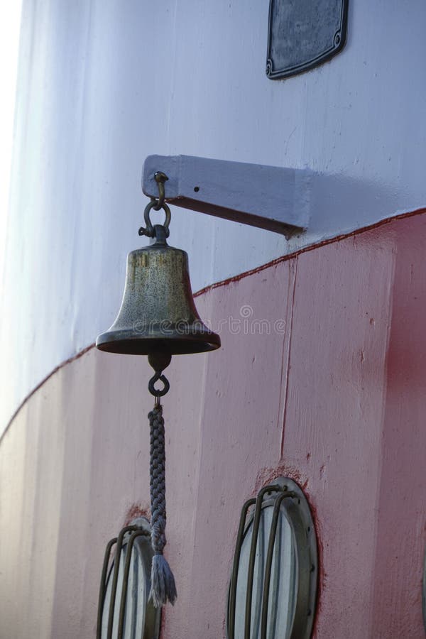 Ships Bell Suspended Deck Ship. Stock Image - Image of equipment ...