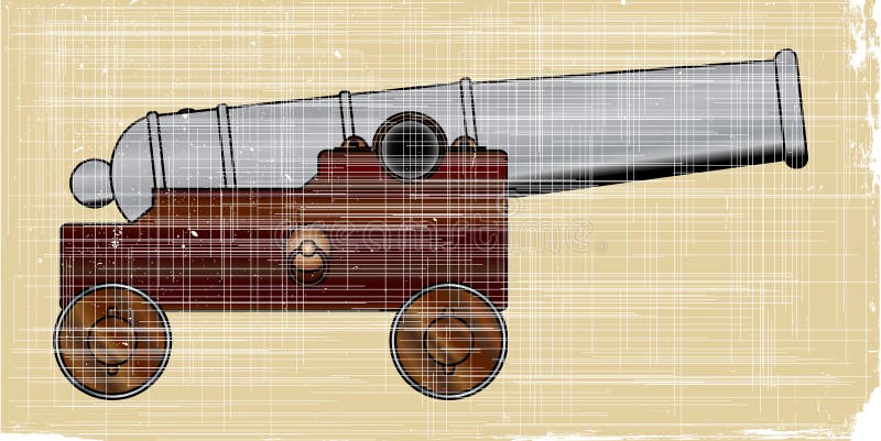 Ships Cannon stock vector. Illustration of heavy, buccaneer - 80007626