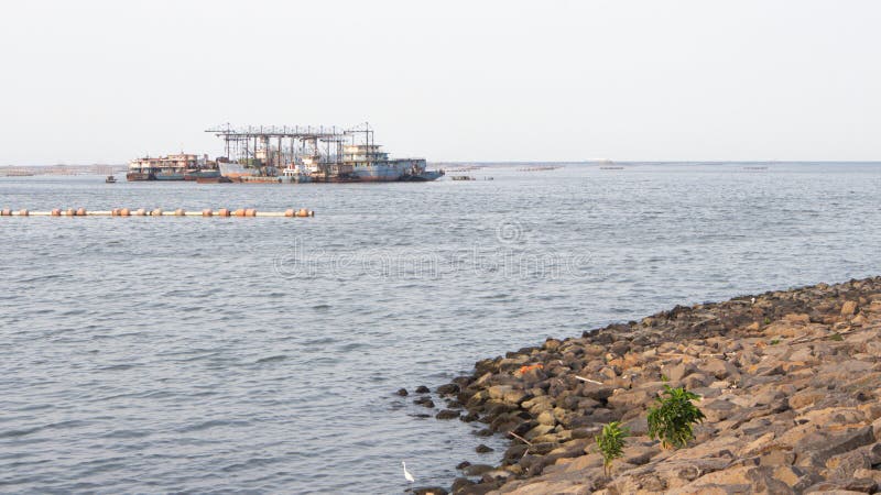 Ships Close To the Shoreline Stock Photo - Image of froth, paradise ...