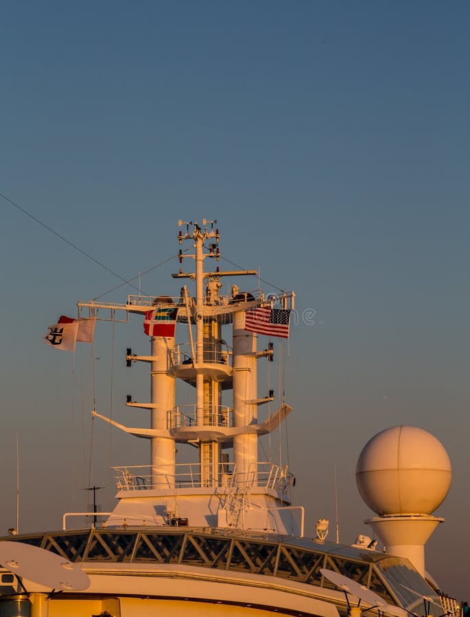 Ships Tower and Flags stock photo. Image of vessel, maritime - 2128098