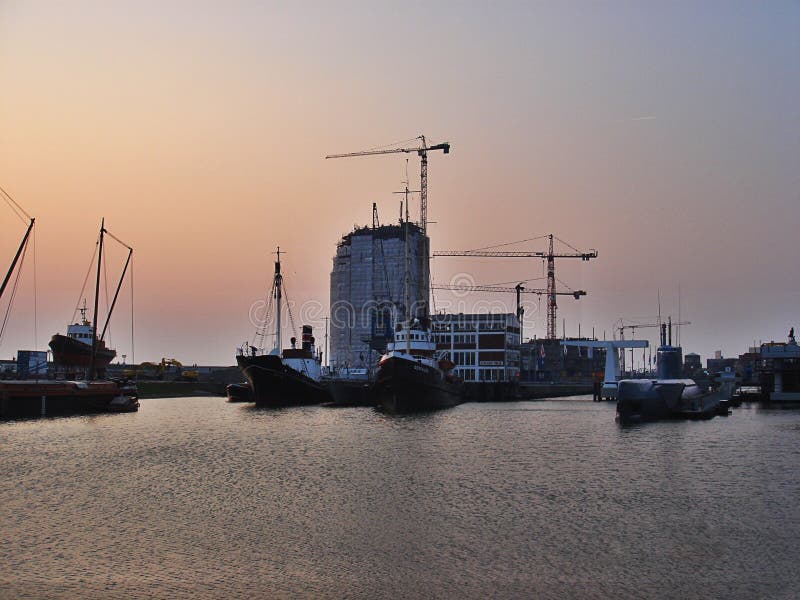 Ships docking in a harbour stock image. Image of nautical - 251823409