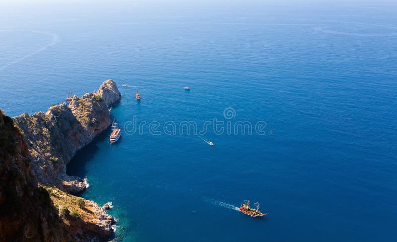 Ships are Floating in the Sea Harbor. Stock Image - Image of harbor ...