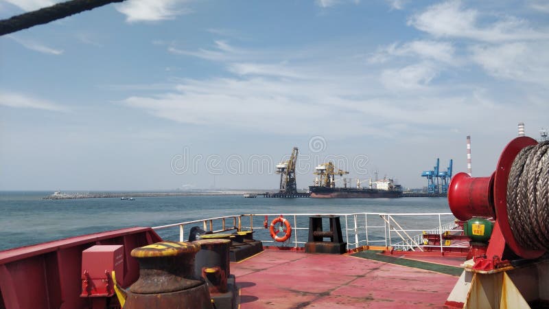 Ships forward deck view stock photo. Image of deck, ferry - 256496292