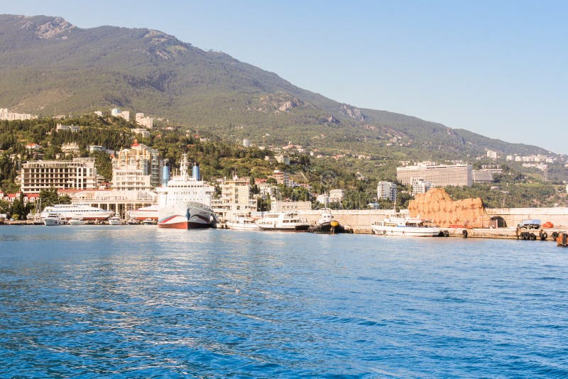 Ships in the harbor. editorial stock photo. Image of architecture ...