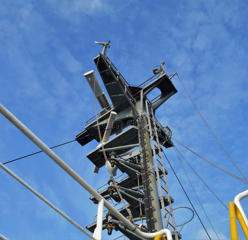 Ships mast stock image. Image of antenna, sailing, communication ...