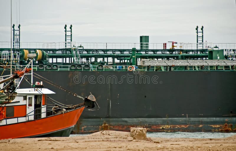 Oil Rig Near Shore stock image. Image of crude, drill - 5795923
