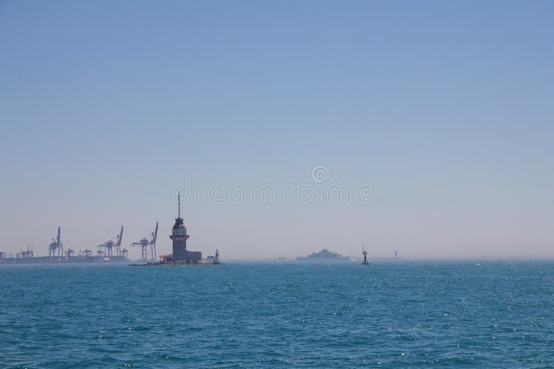 Ships Off the Coast of Istanbul Stock Photo - Image of travel, season ...