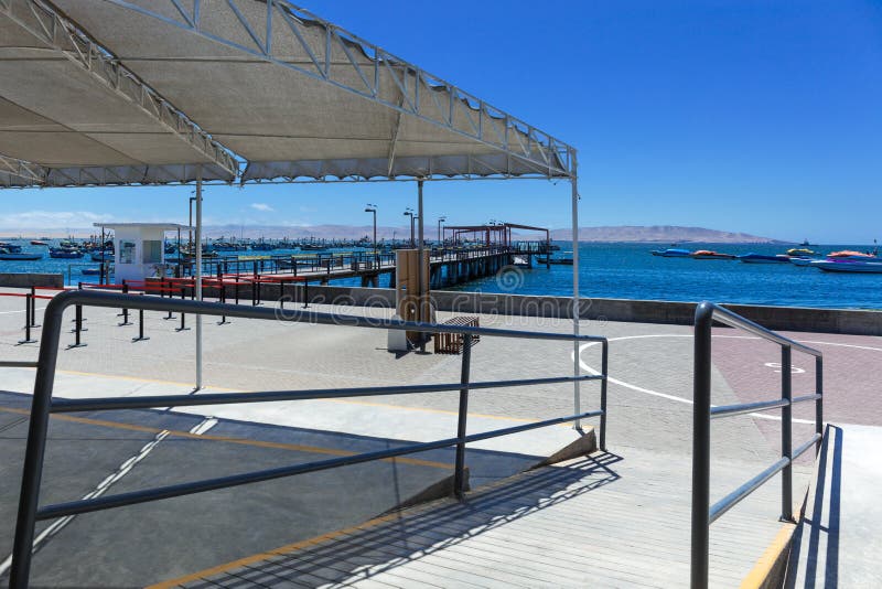 Ships at the pier stock image. Image of pacific, awning - 131295505