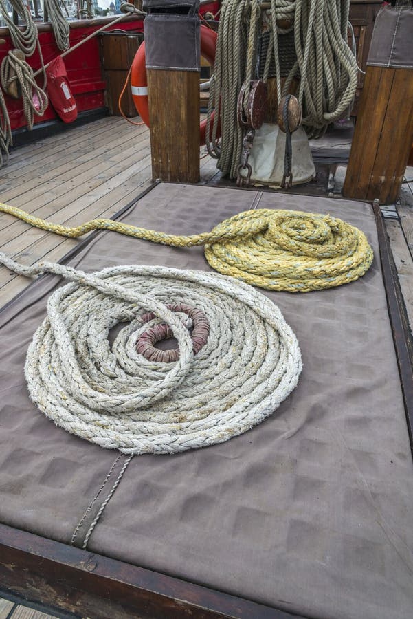 Rigging and Ropes on Sailboat Stock Image - Image of controls, rigging ...