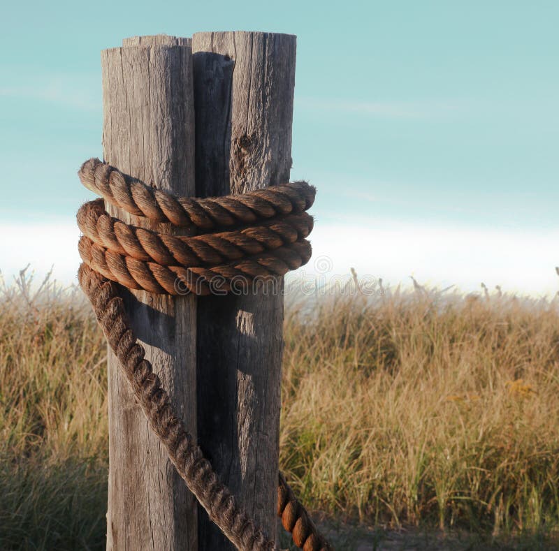 Ships Rope Anchored on Post Stock Image - Image of square, road: 20778653