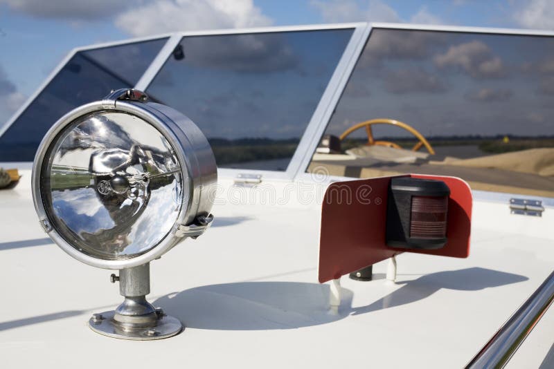 Ships searchlight stock photo. Image of horizon, safety - 21264124