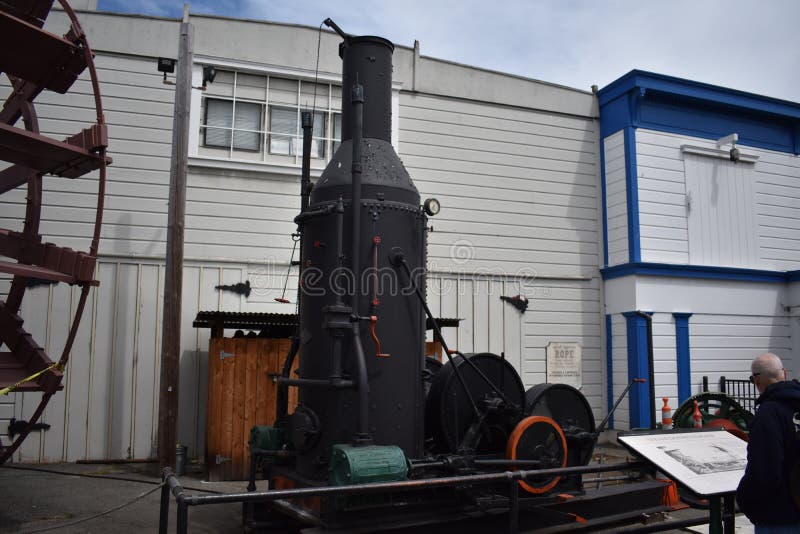 A Ships Steam Donkey Engine, Now on Display. Editorial Photo - Image of ...