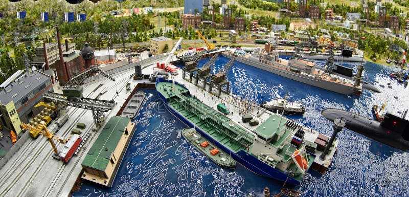 Ships and a Submarine in Dry Dock at the Naval Base Stock Image - Image ...