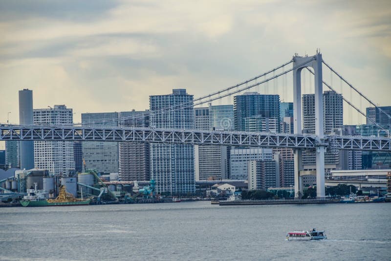 Ships and Tokyo Skyline Image Stock Photo - Image of ship, cruise ...