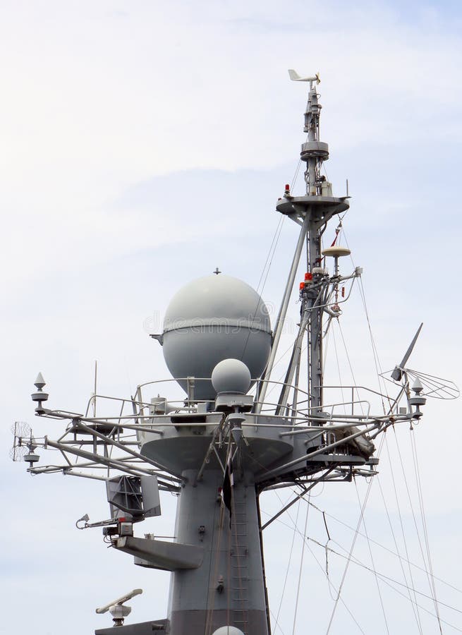 The Ships Used Radar To Detect. Stock Image - Image of equipment ...