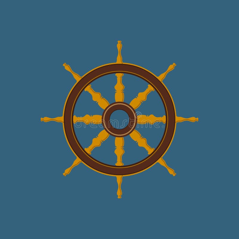 Ships Wheel ,Ship Equipment Stock Vector - Illustration of maritime ...