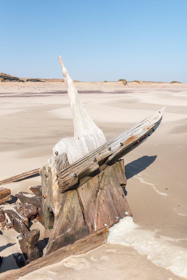 Shipwreck Benguela Eagle, Which Ran Aground in 1973 Stock Image - Image ...