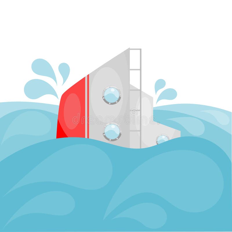 Shipwreck. Cartoon. eps10 stock vector. Illustration of natural - 31400465