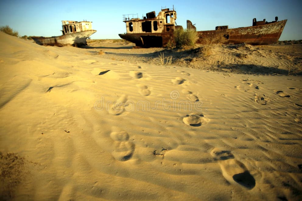 Shipwreck in the desert stock image. Image of geology - 14423267