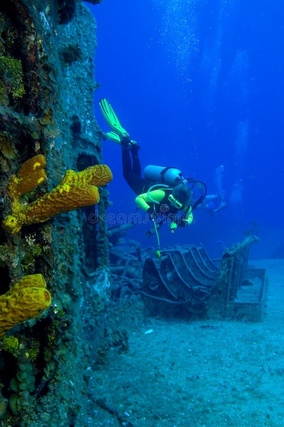 Shipwreck exploration stock image. Image of superstructure - 5920033
