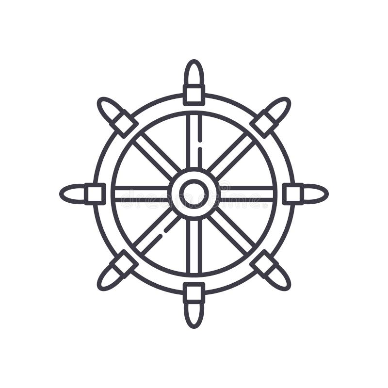 Shipwreck Icon, Linear Isolated Illustration, Thin Line Vector, Web ...