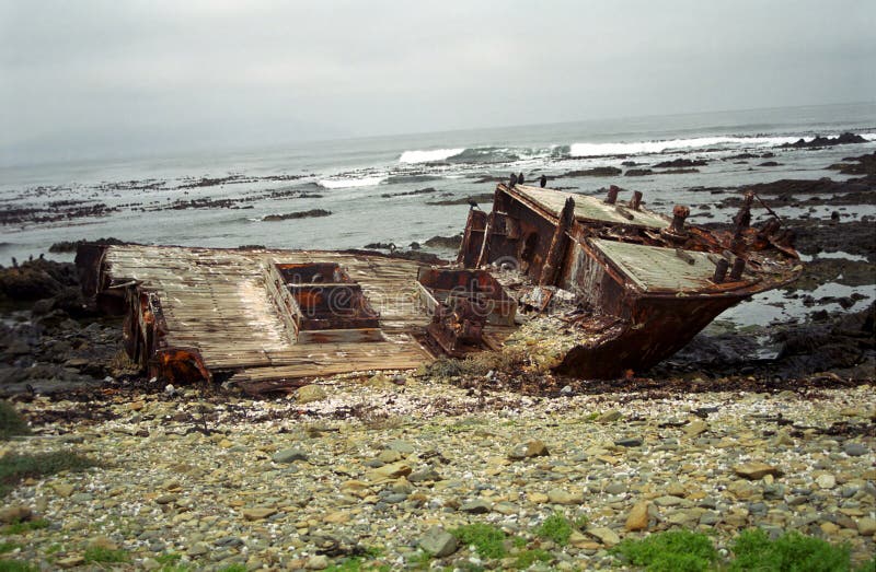 Shipwreck, Robben Island, South African Republic Stock Image - Image of ...