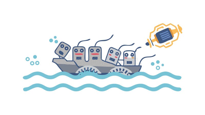 Shipwreck and Sinking Boat Icon, Maritime Disaster, Vector Design ...