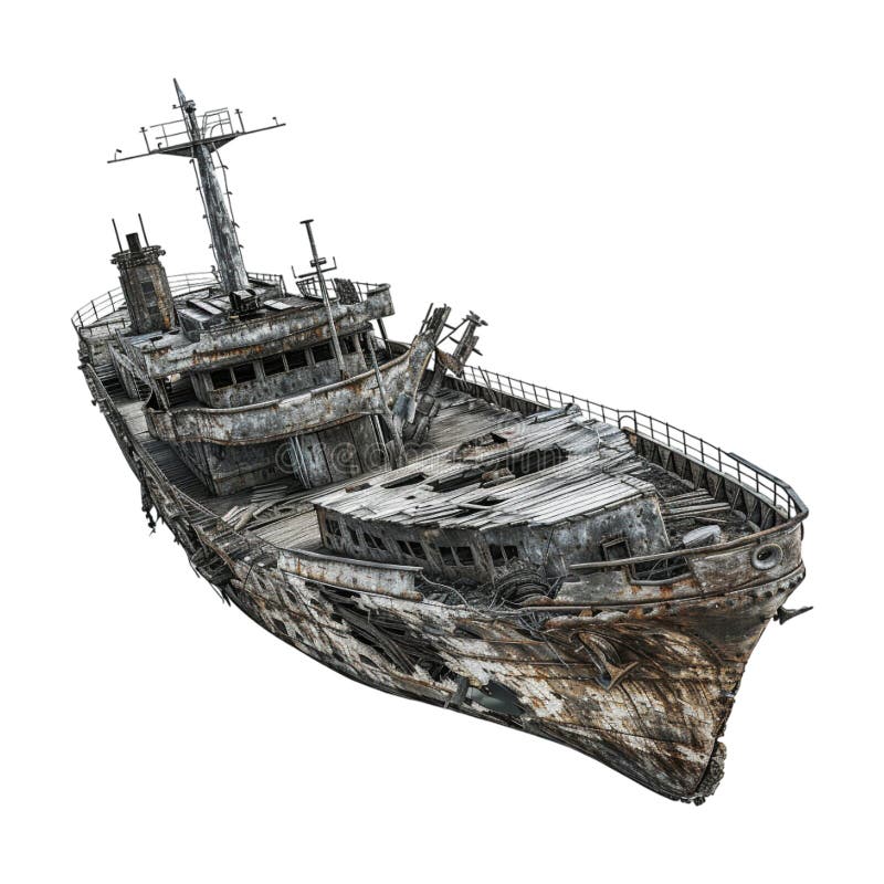 Shipwreck on Transparent Background - Ai Generated Stock Illustration ...