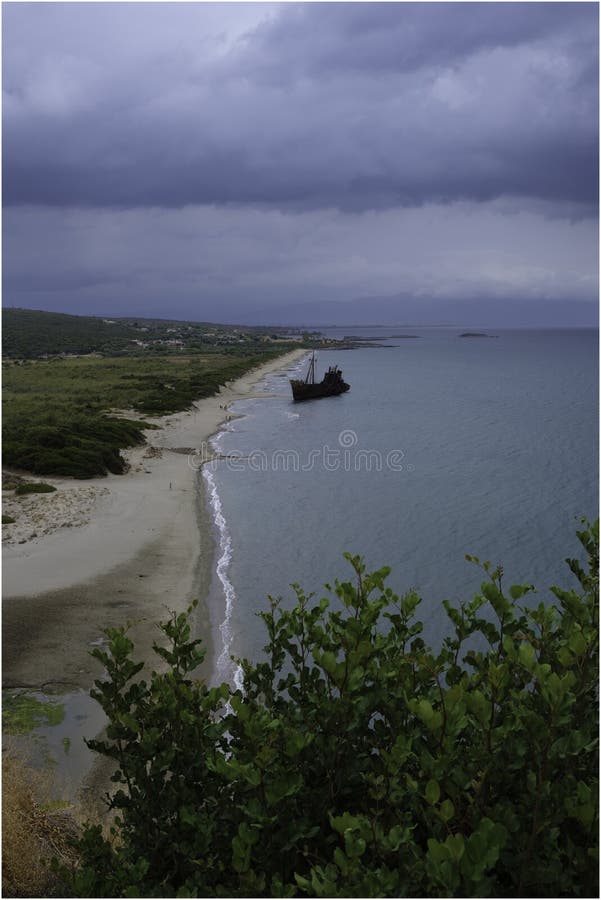 Shipwrecked stock photo. Image of coastline, tropical - 238404194