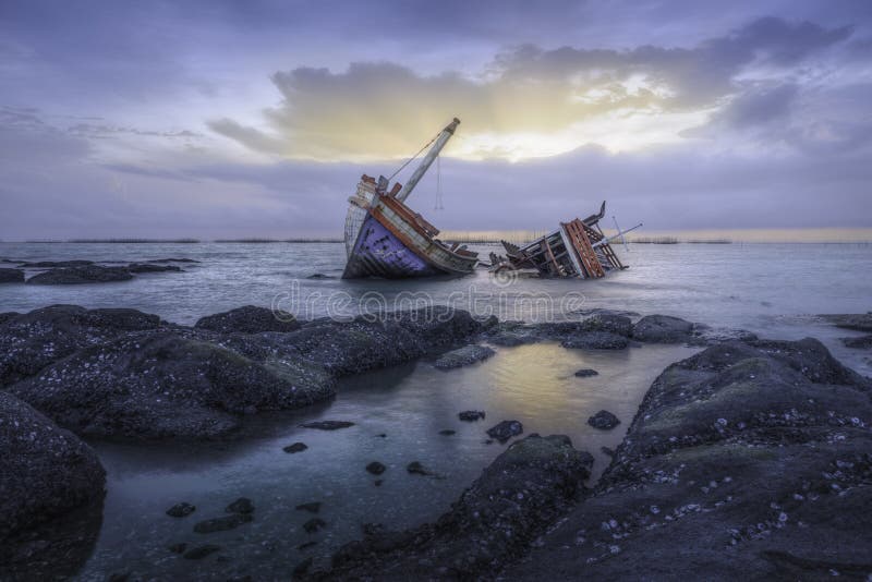 Sunbeam ship wreck stock image. Image of sand, skeleton - 22041489
