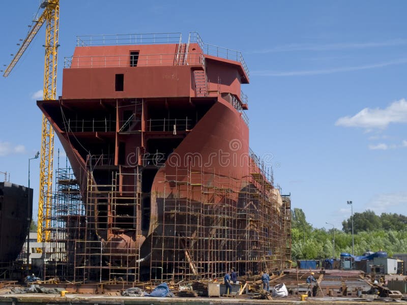 Shipyard stock image. Image of industry, shipping, scaffolding - 12665243