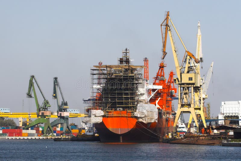 Ship Building Docks. Shipyard in Kure, Japan Stock Image - Image of ...