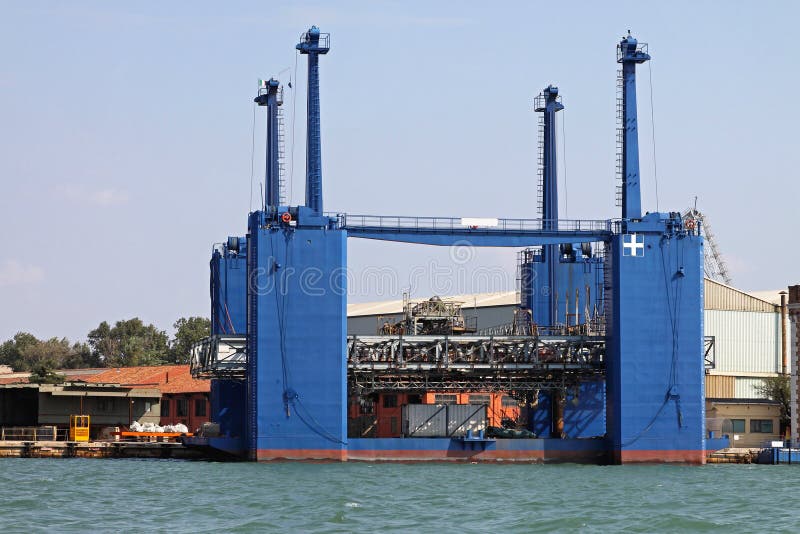 Shipyard dock platform stock image. Image of water, floating - 34552825