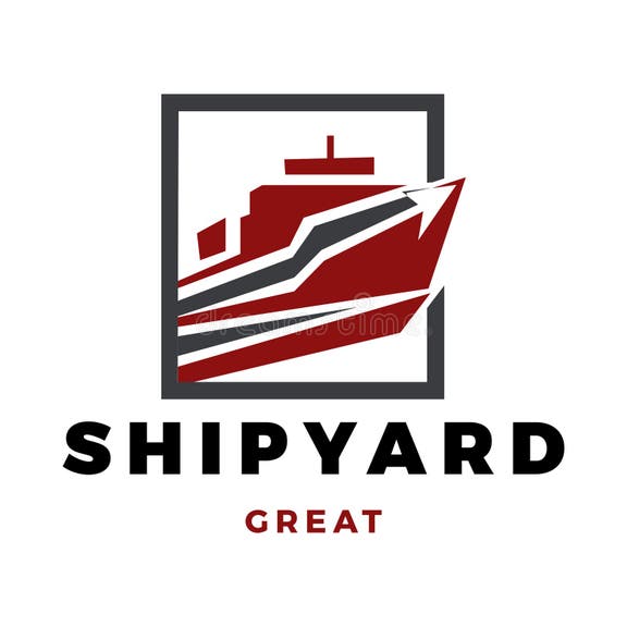 Shipyard Icon Logo Design Template Stock Vector - Illustration of ...