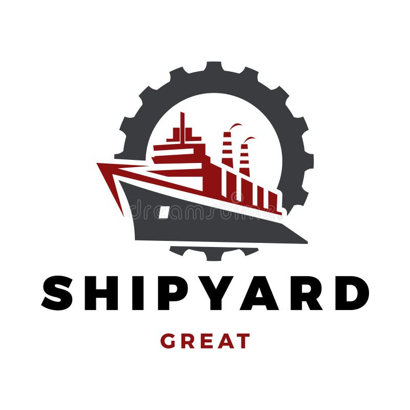 Shipyard Icon Logo Design Template Stock Vector - Illustration of ...