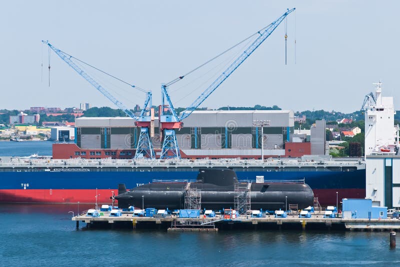 Shipyard stock photo. Image of dock, uboat, shipyard - 31571722