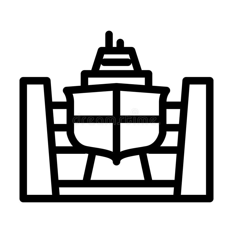 Shipyard Manufacturing Process Line Icon Vector Illustration Stock ... Shipyard Manufacturing Process Line Icon Vector Illustration Stock ...