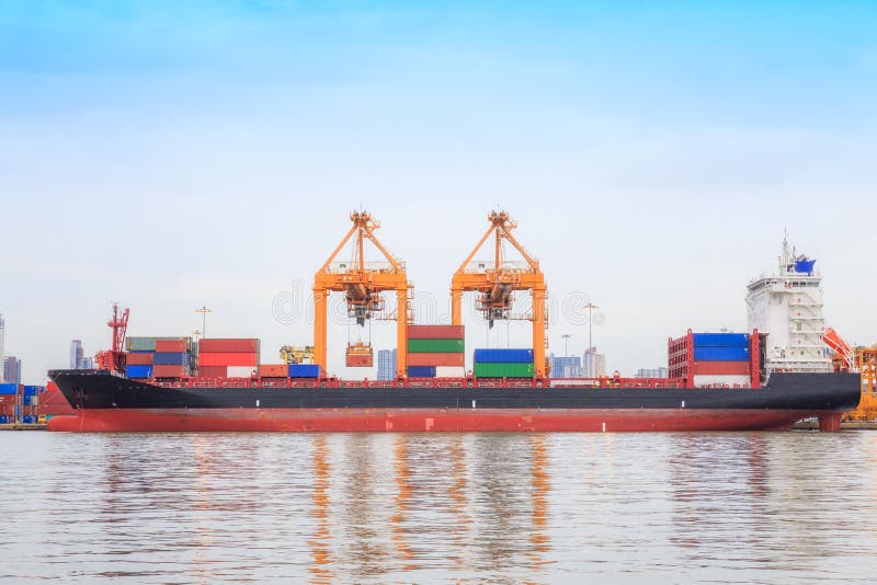 Shipyard Loading Crane on Edge of Pier Stock Photo - Image of pier ...