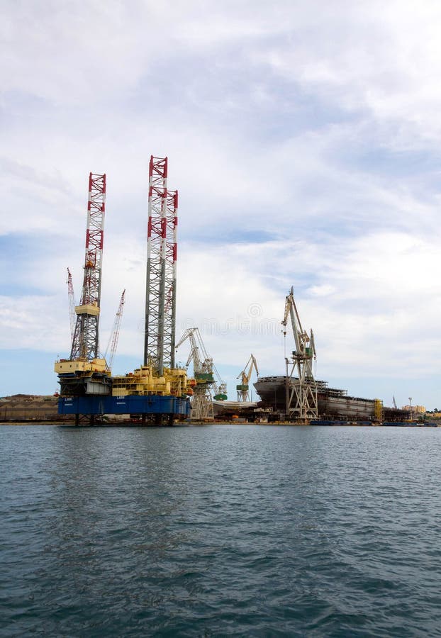 Shipyard in Pula stock image. Image of terminal, dock - 228503129