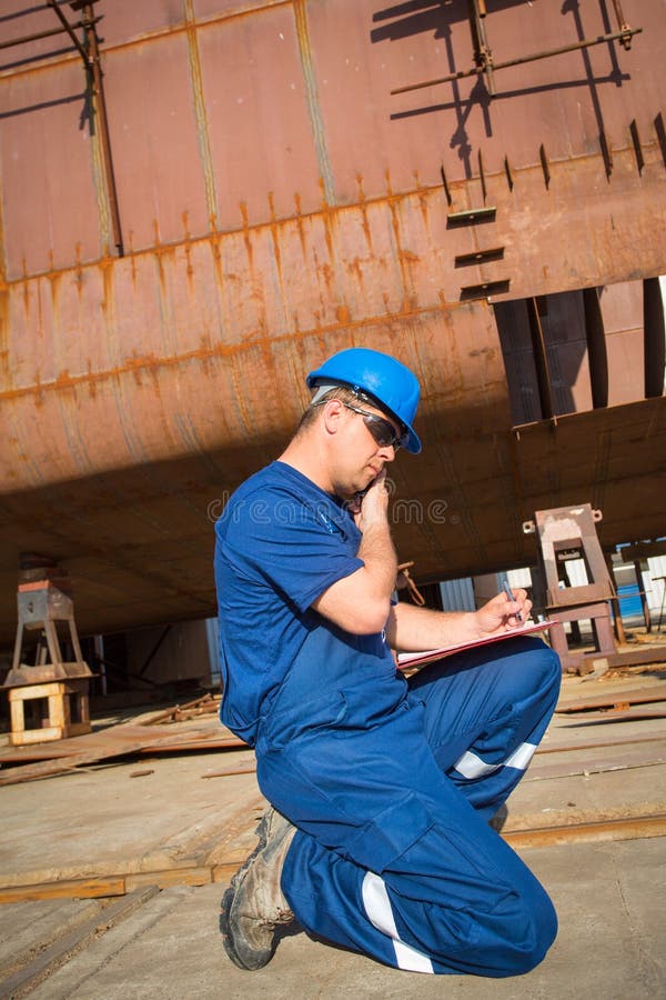 Shipyard workers stock photo. Image of pole, male, background - 30682994