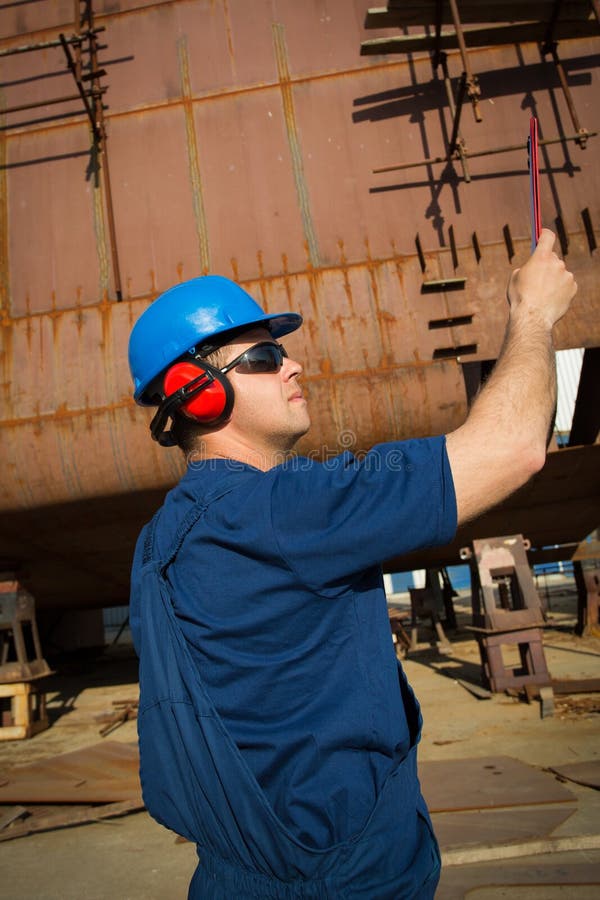 Shipyard workers stock photo. Image of builder, foreman - 30705802