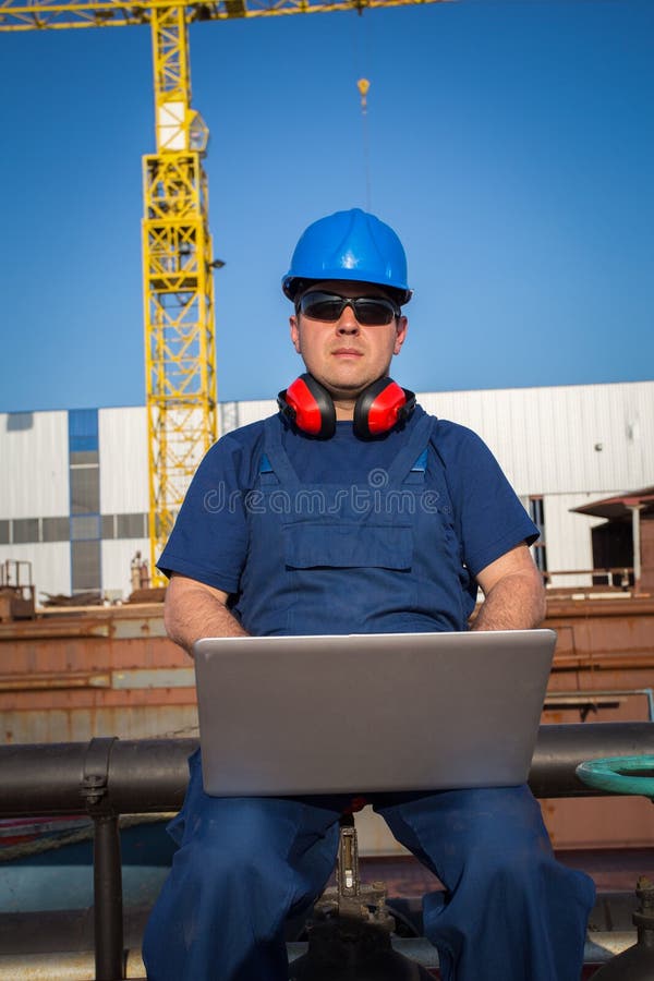 Shipyard workers stock image. Image of builder, isolators - 30749639