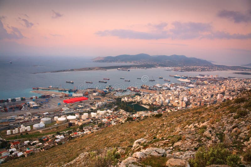 Shipyards in Perama, Piraeus, Athens. Stock Photo - Image of industry ...