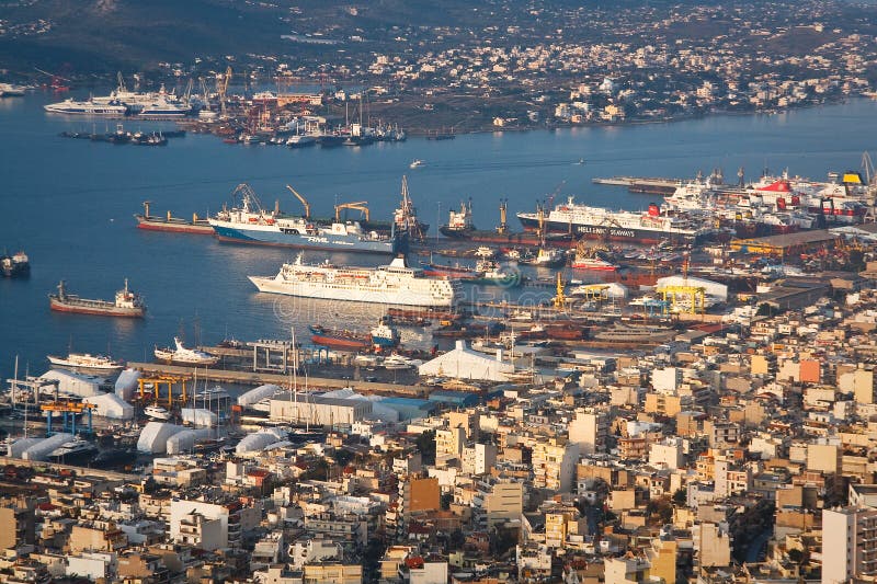 Shipyards in Perama, Piraeus, Athens. Editorial Photography - Image of ...