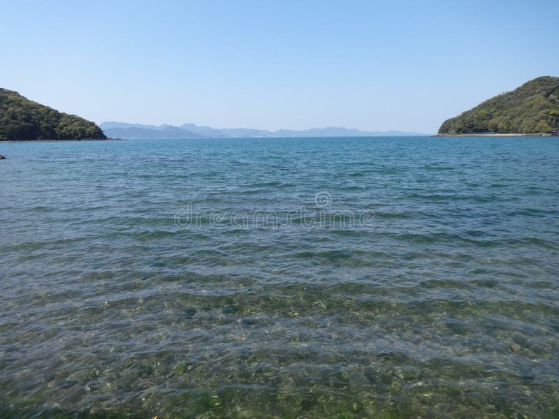Shiranui Sea in spring stock photo. Image of seawater - 63648614